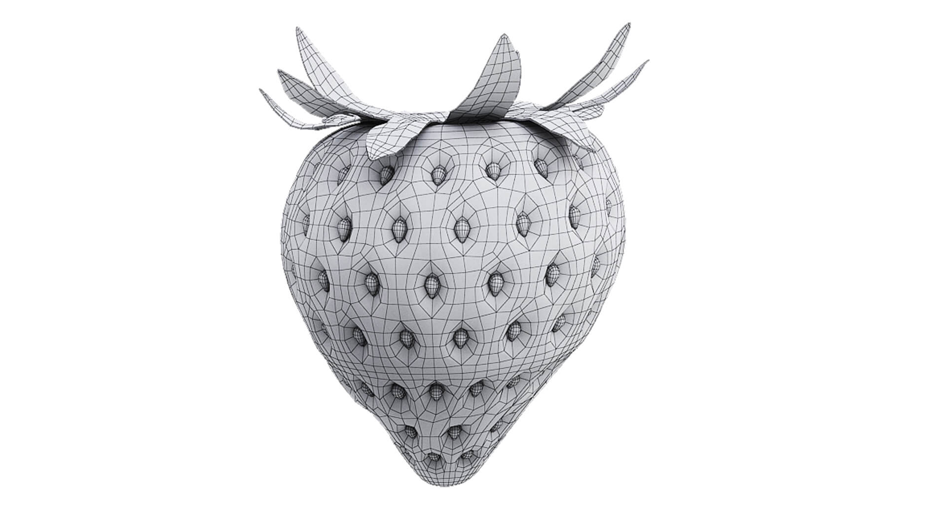 Strawberry Whole - 3D Model by Xandra Fox