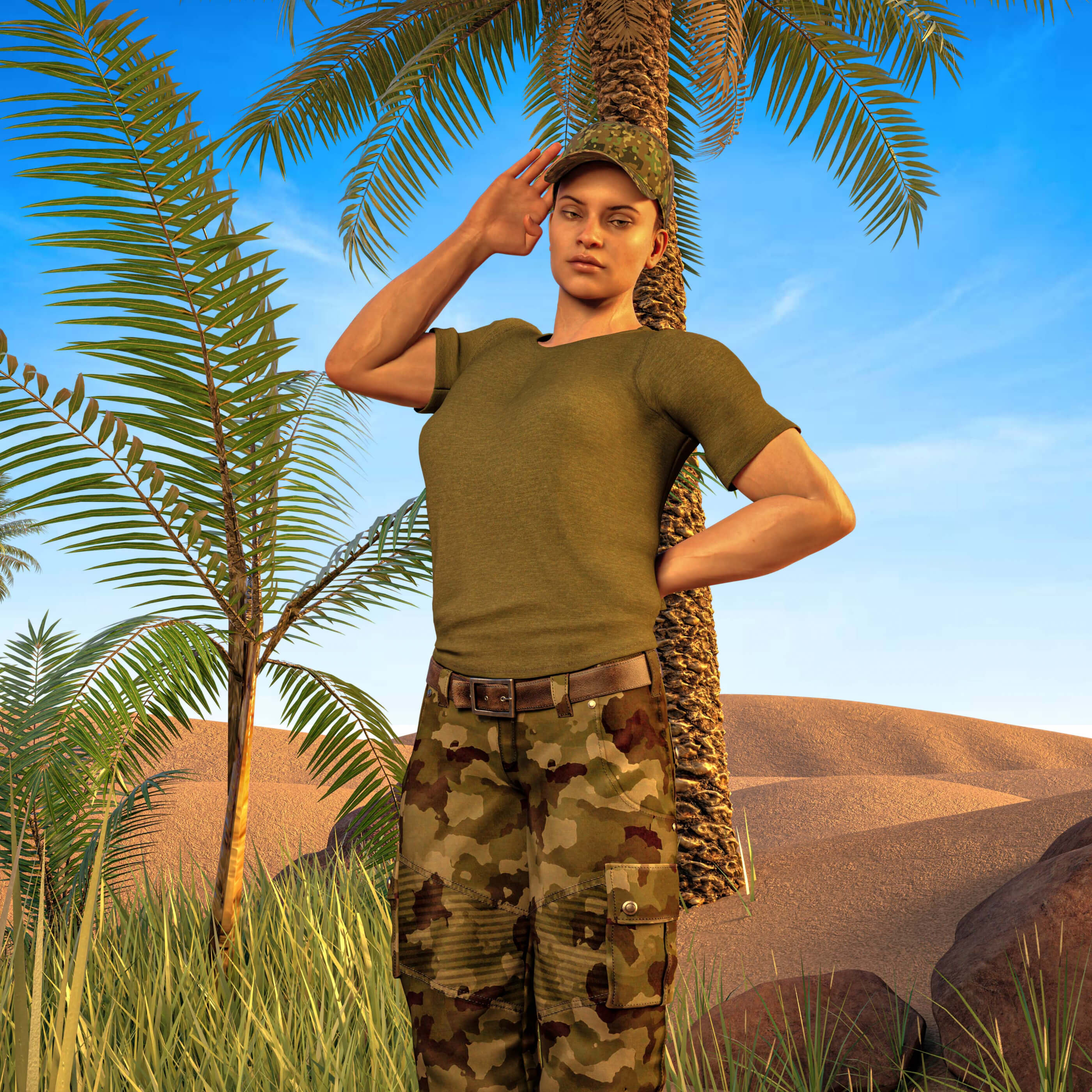 Military Poses for Genesis 8 and 8.1 Female - Daz Content by Xardas72