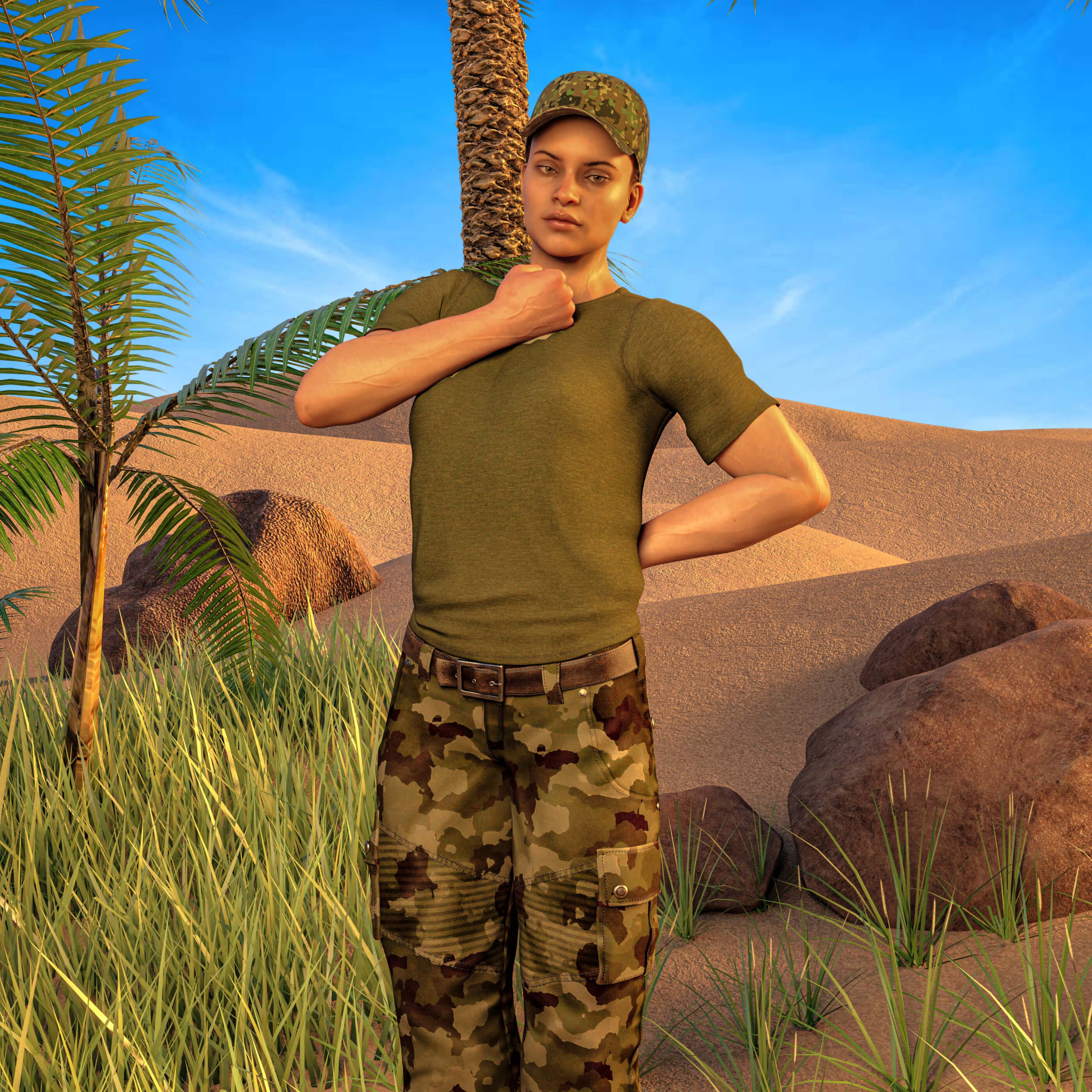 Military Poses for Genesis 8 and 8.1 Female - Daz Content by Xardas72