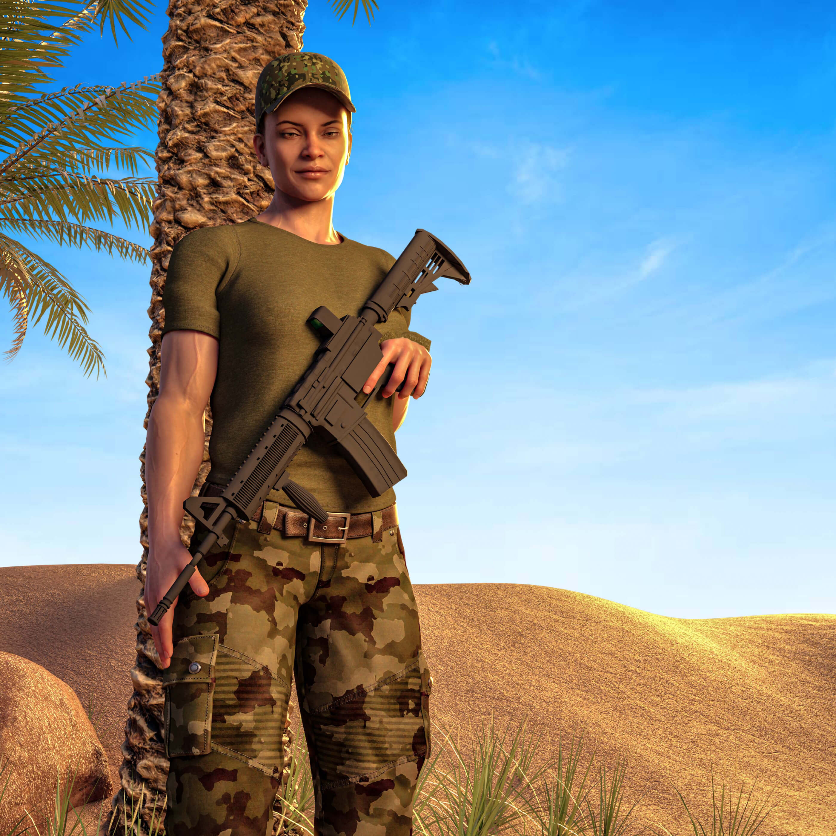Military Poses for Genesis 8 and 8.1 Female - Daz Content by Xardas72