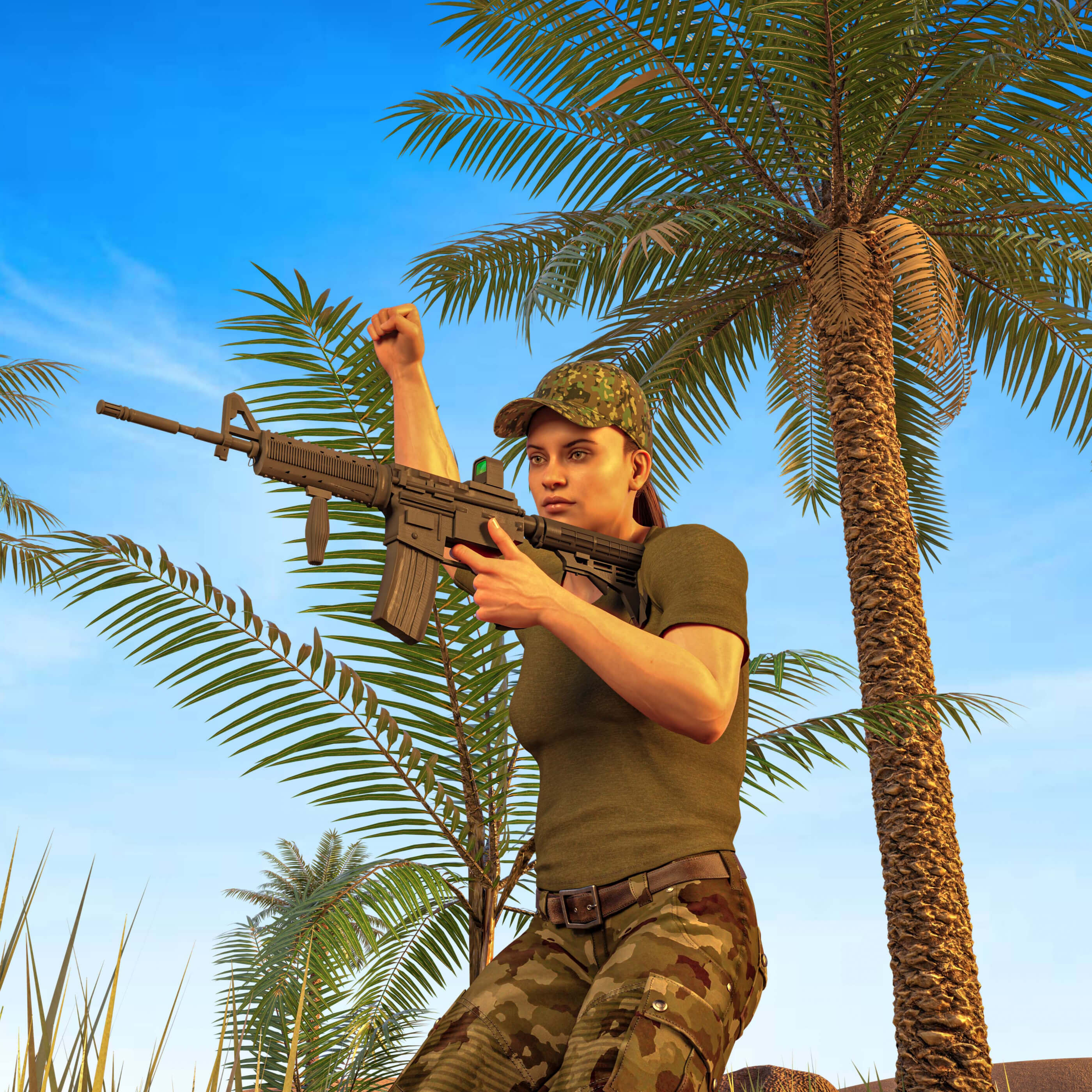 Military Poses for Genesis 8 and 8.1 Female - Daz Content by Xardas72