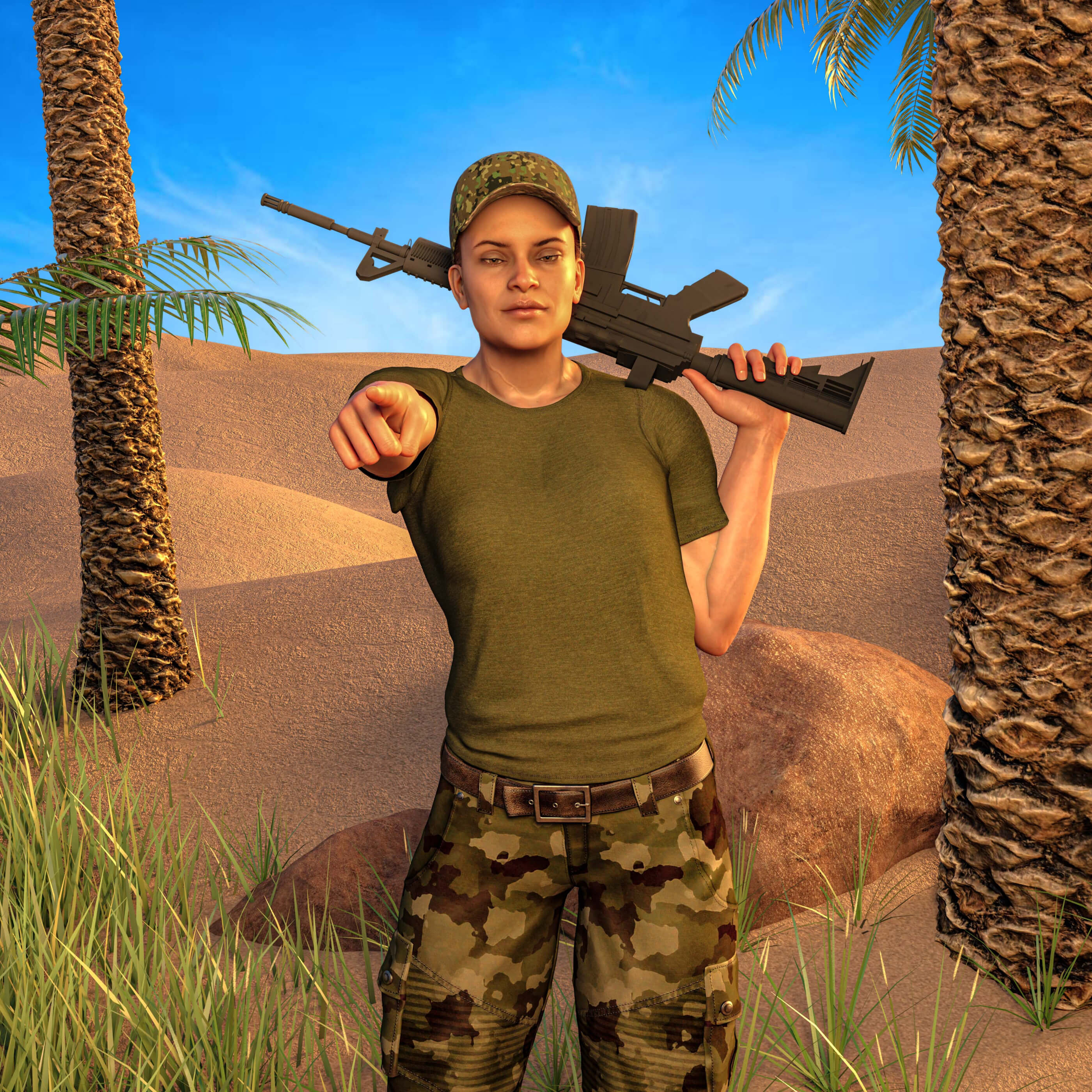 Military Poses for Genesis 8 and 8.1 Female - Daz Content by Xardas72