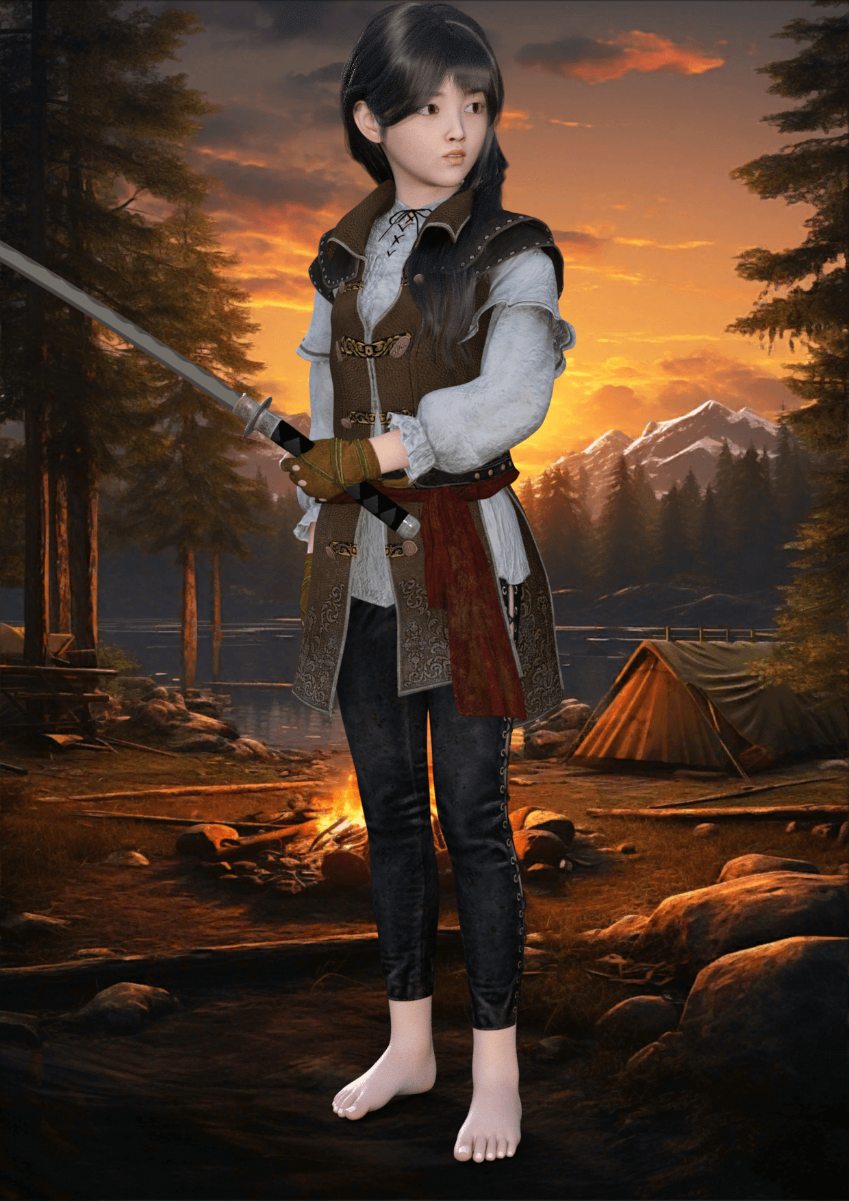 BDO Corsair Dobart Armor Set - Free Daz Content by xenaith