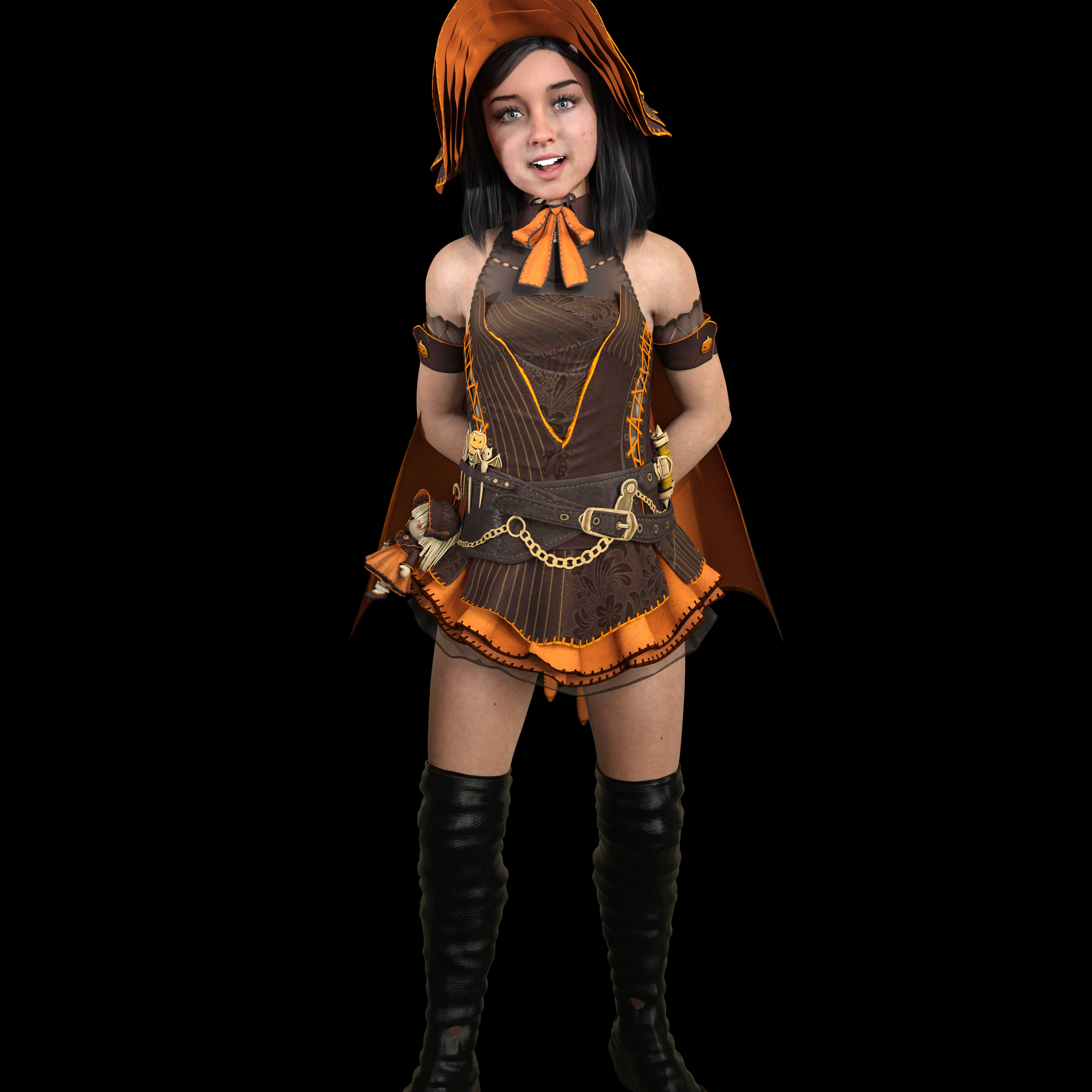 BDO Pumpkin Outfit for G8F - Free Daz Content by xenaith