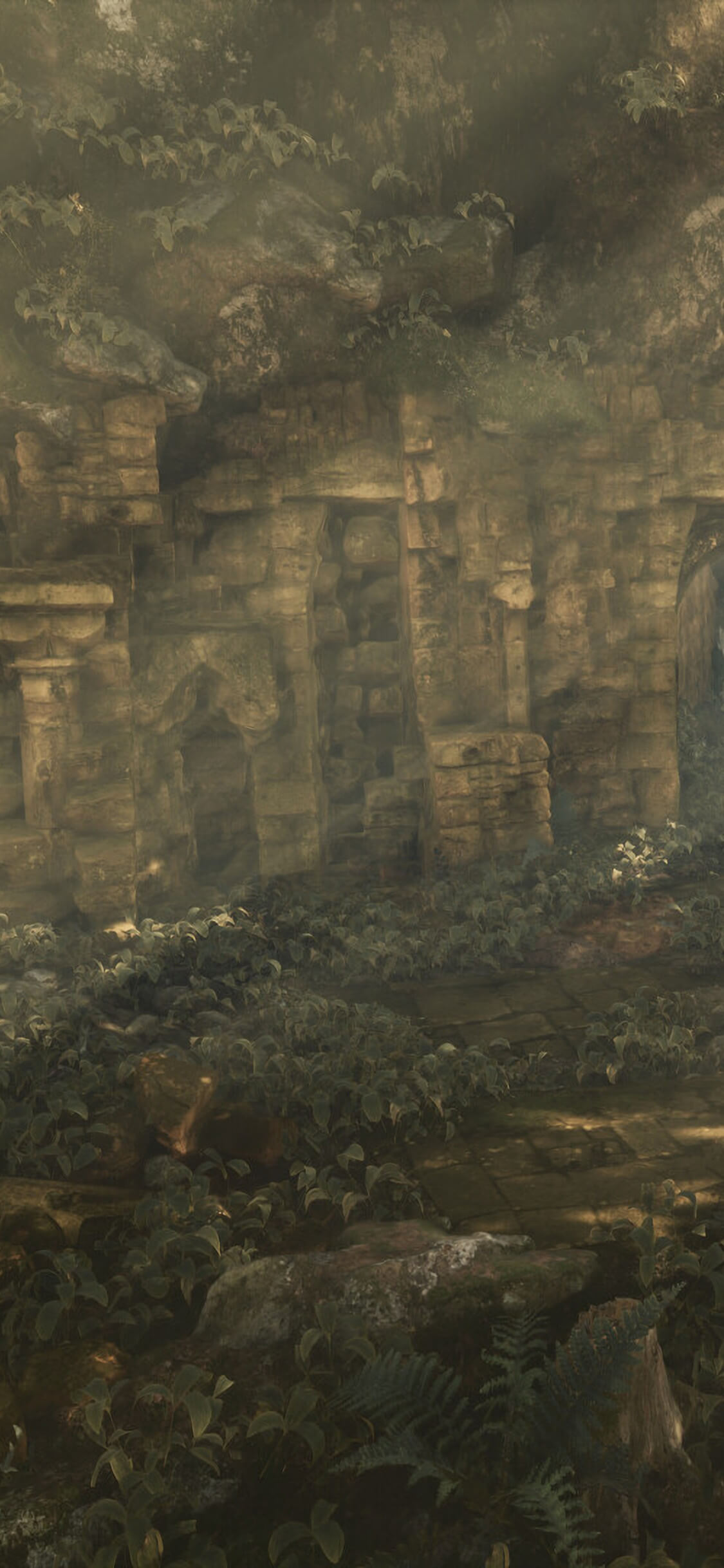 Forest Ruins 3D Desktop HD Wallpaper