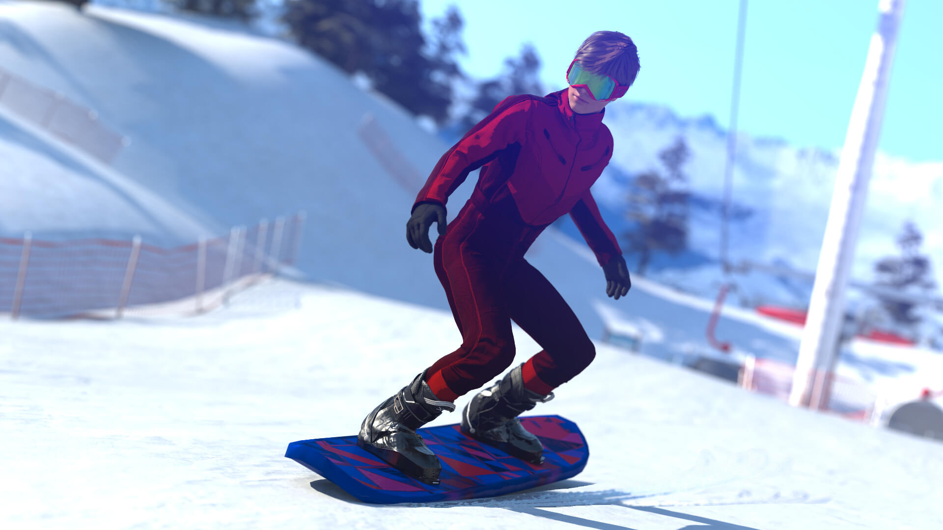 Snowboarding 3D Render, Digital Art by Xeniskull