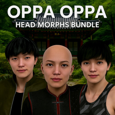 Oppa Oppa Head Morphs Volume 1&2 - Daz Content by xilia78