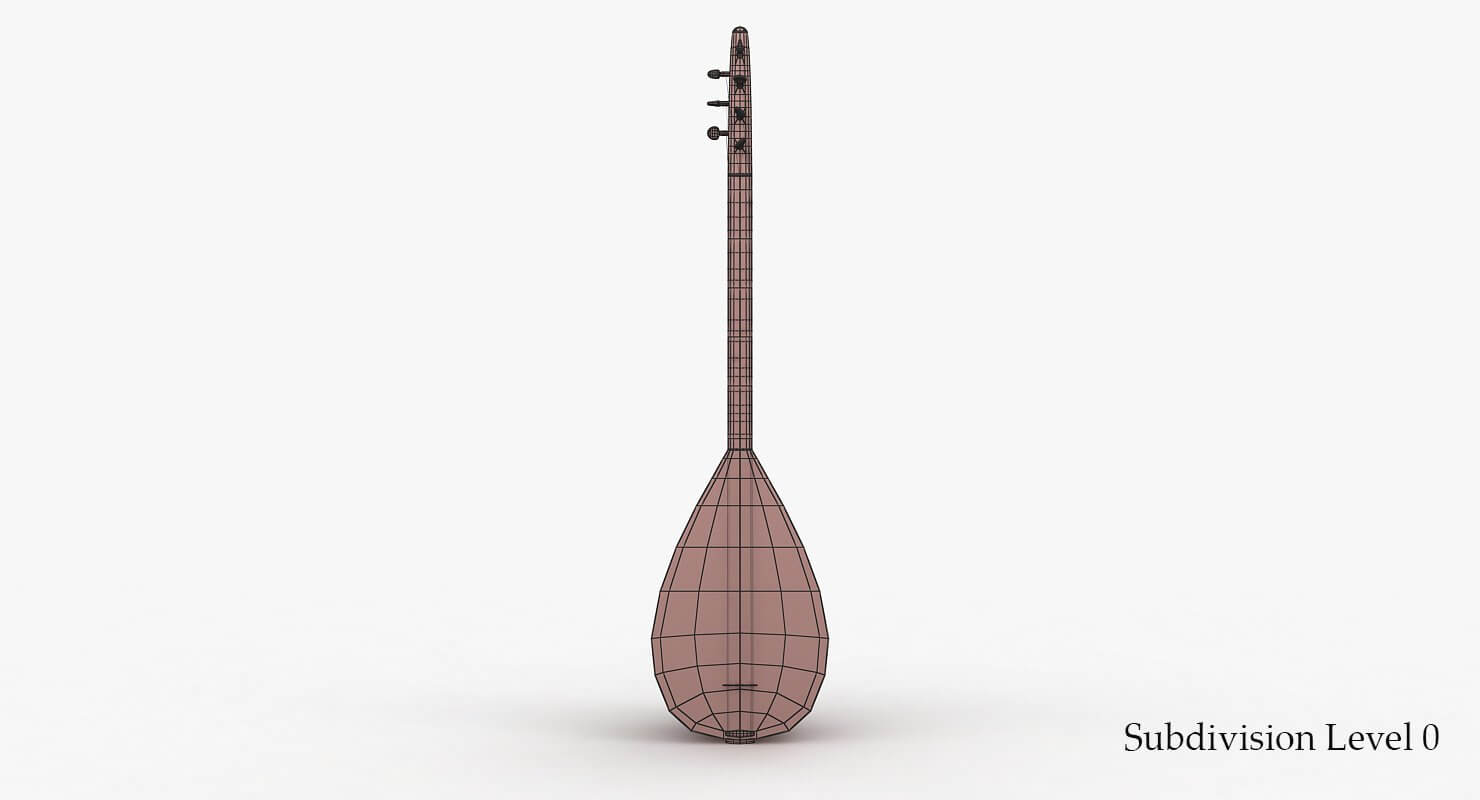 Baglama Music Instrument - 3D Model by xnastudios