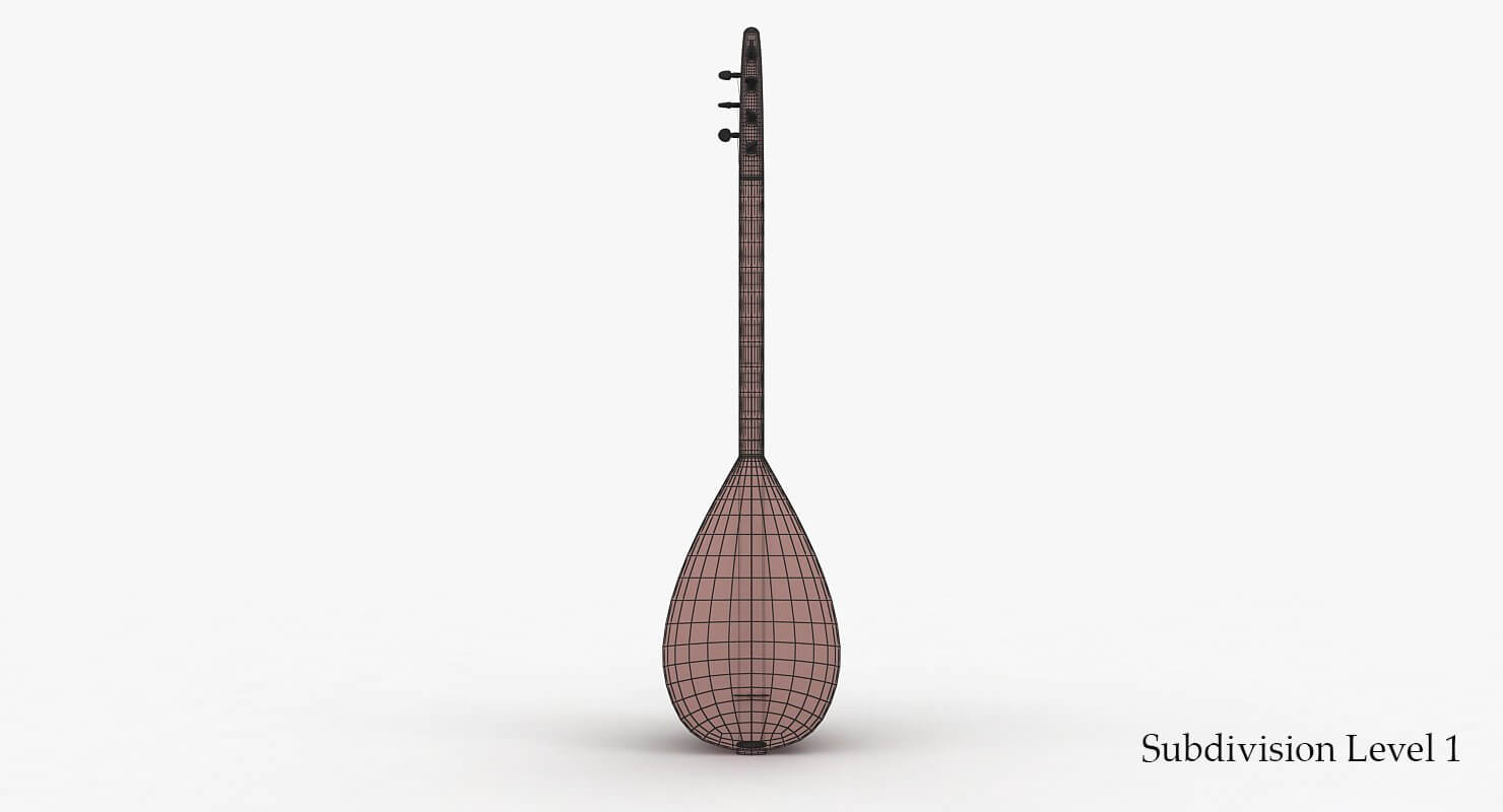 Baglama Music Instrument - 3D Model by xnastudios