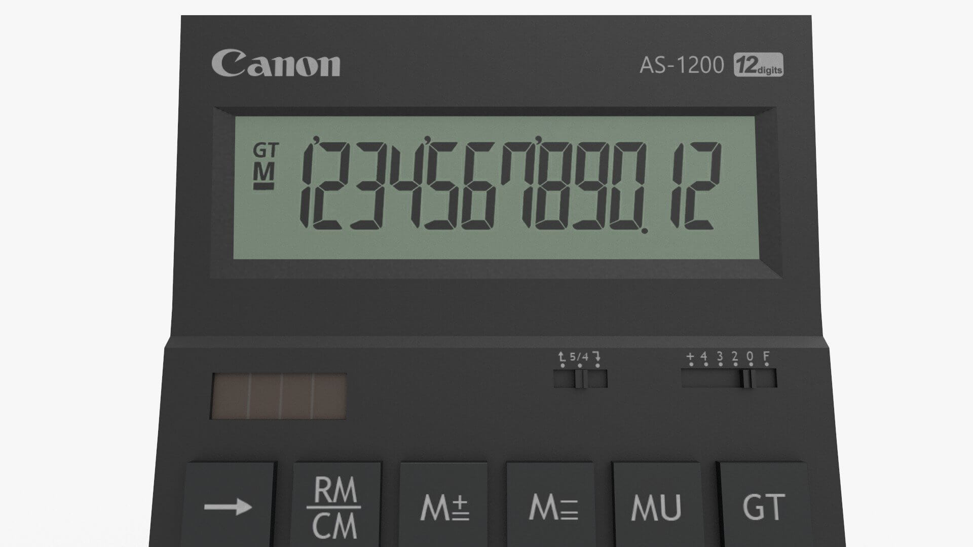 Canon AS-1200 Solar Calculator 3D Model by xnastudios