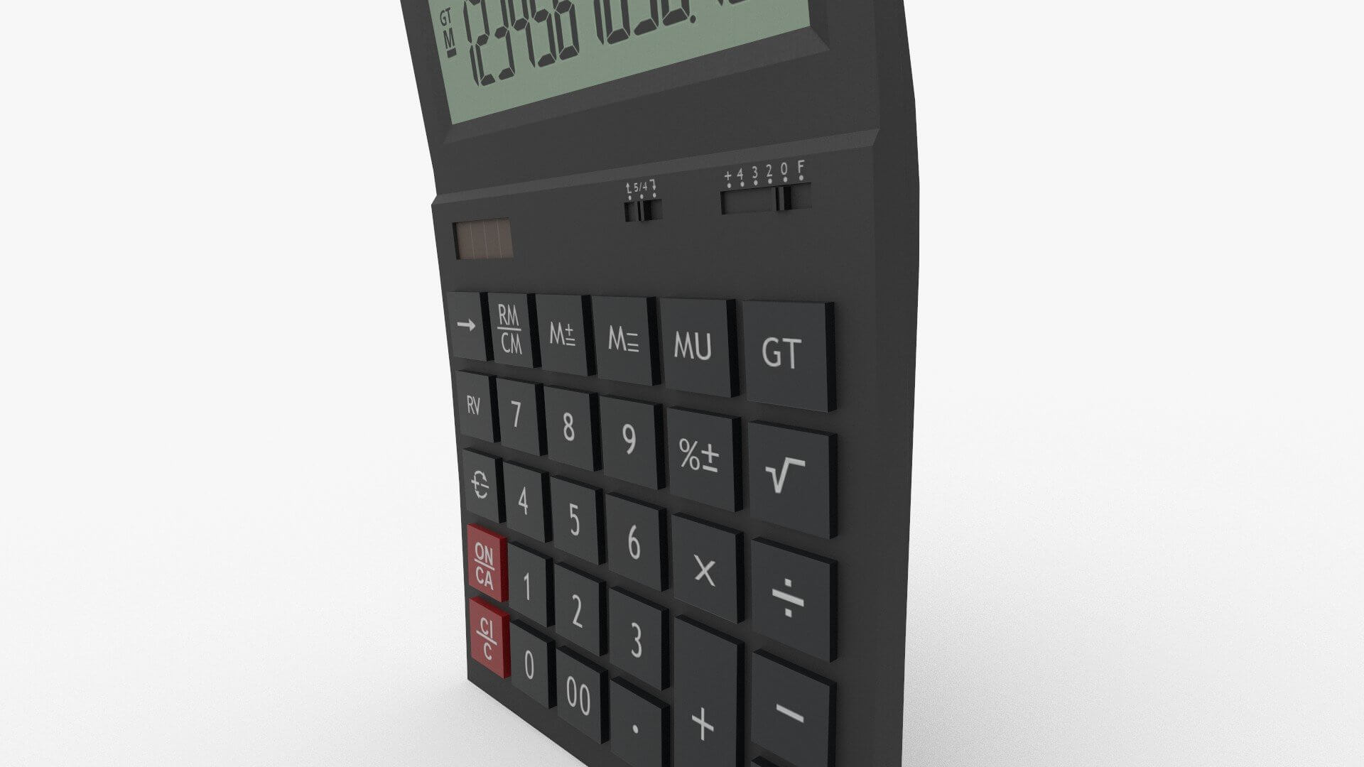 Canon AS-1200 Solar Calculator 3D Model by xnastudios