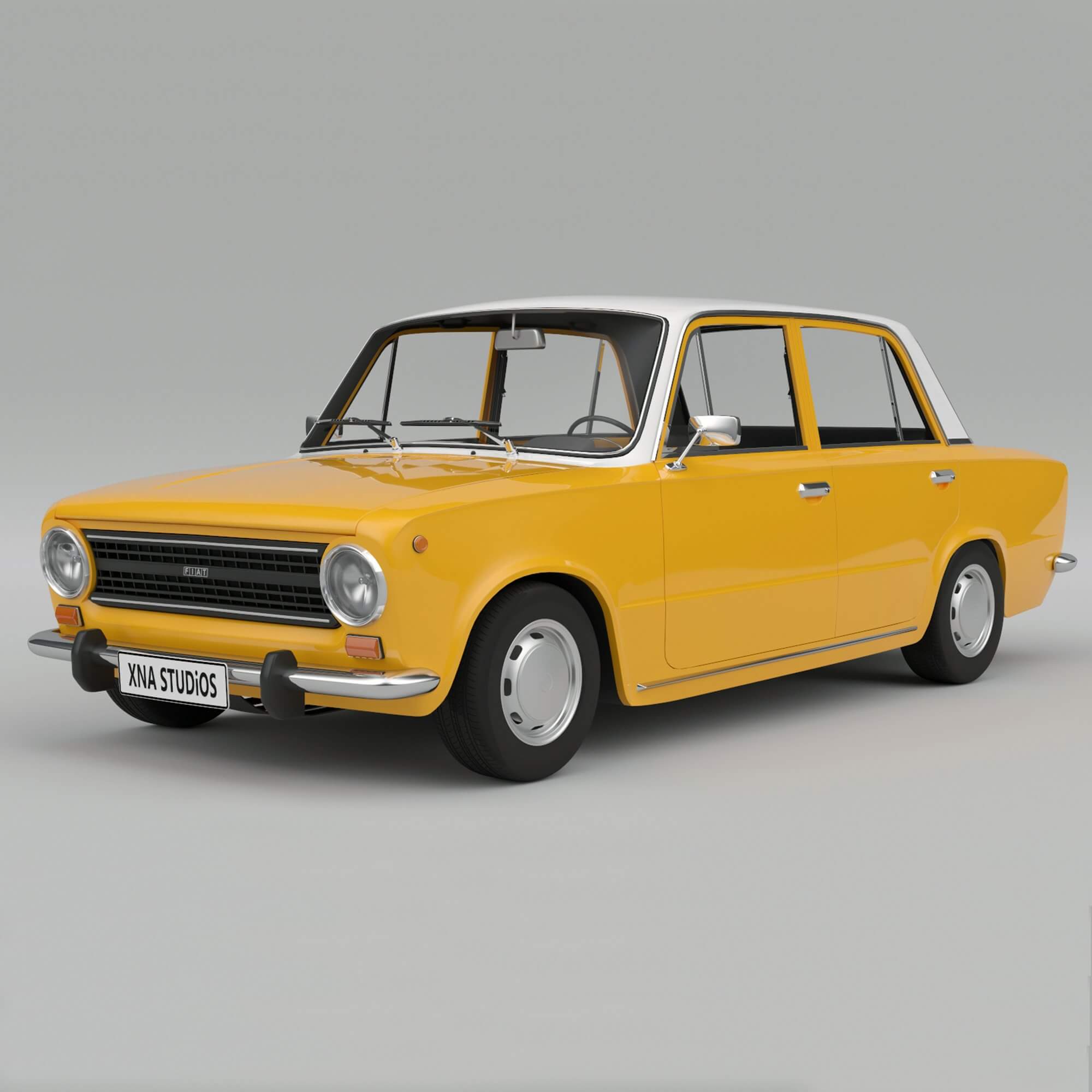 Fiat 124 1974 - 3D Model by xnastudios