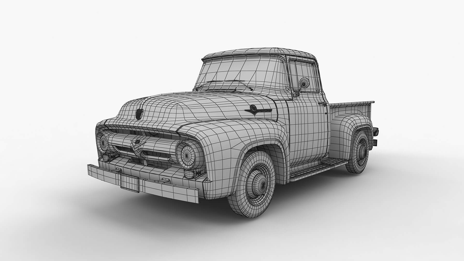Ford F100 1956 - 3D Model by xnastudios