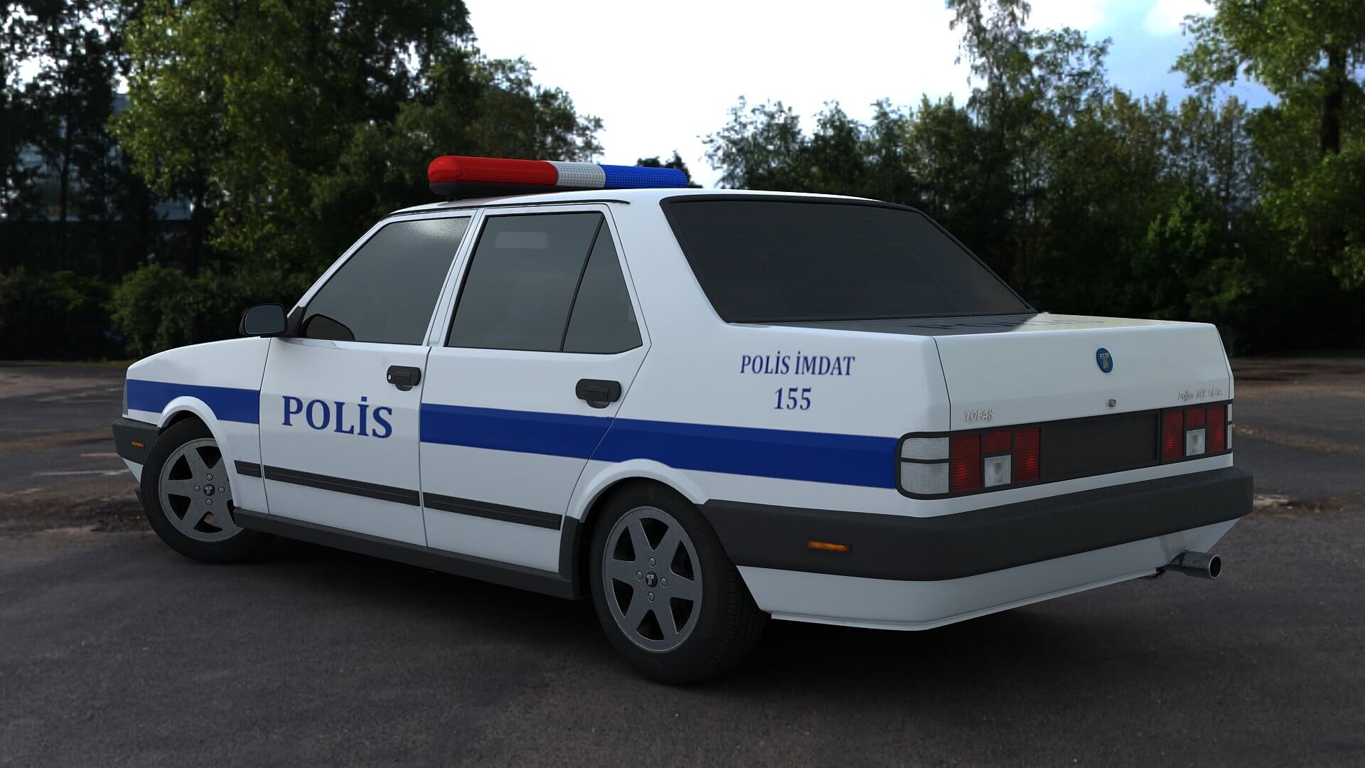 Tofas Dogan SLX Police - 3D Model by xnastudios
