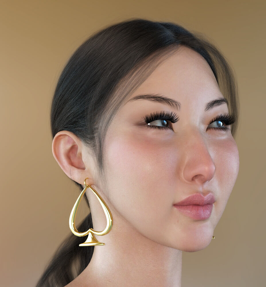 Queen of Spades Earrings for Genesis 8 Female - Daz Content by XR71