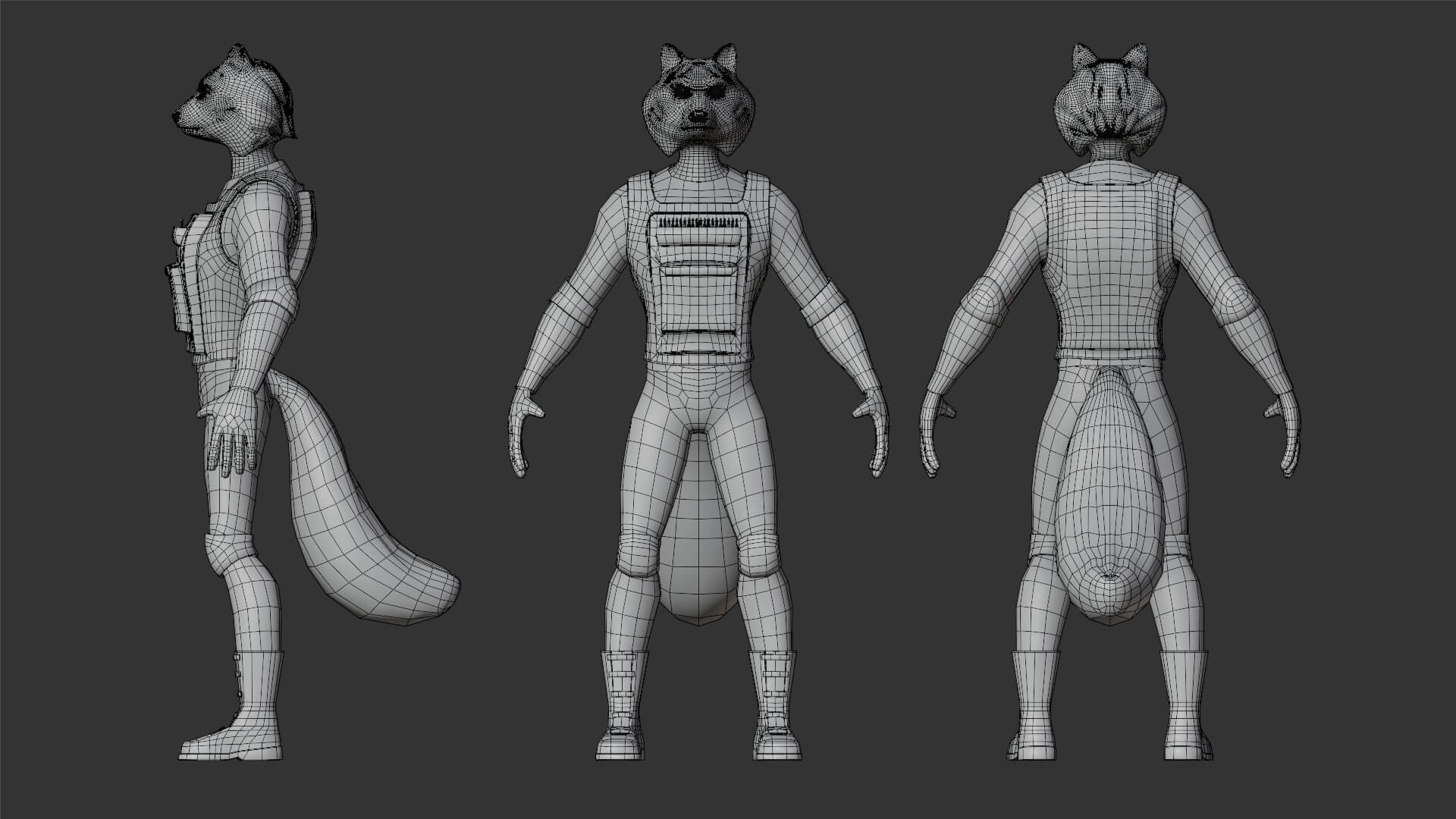 Military Raccoon with Sniper Rifle - 3D Model by Xronycle