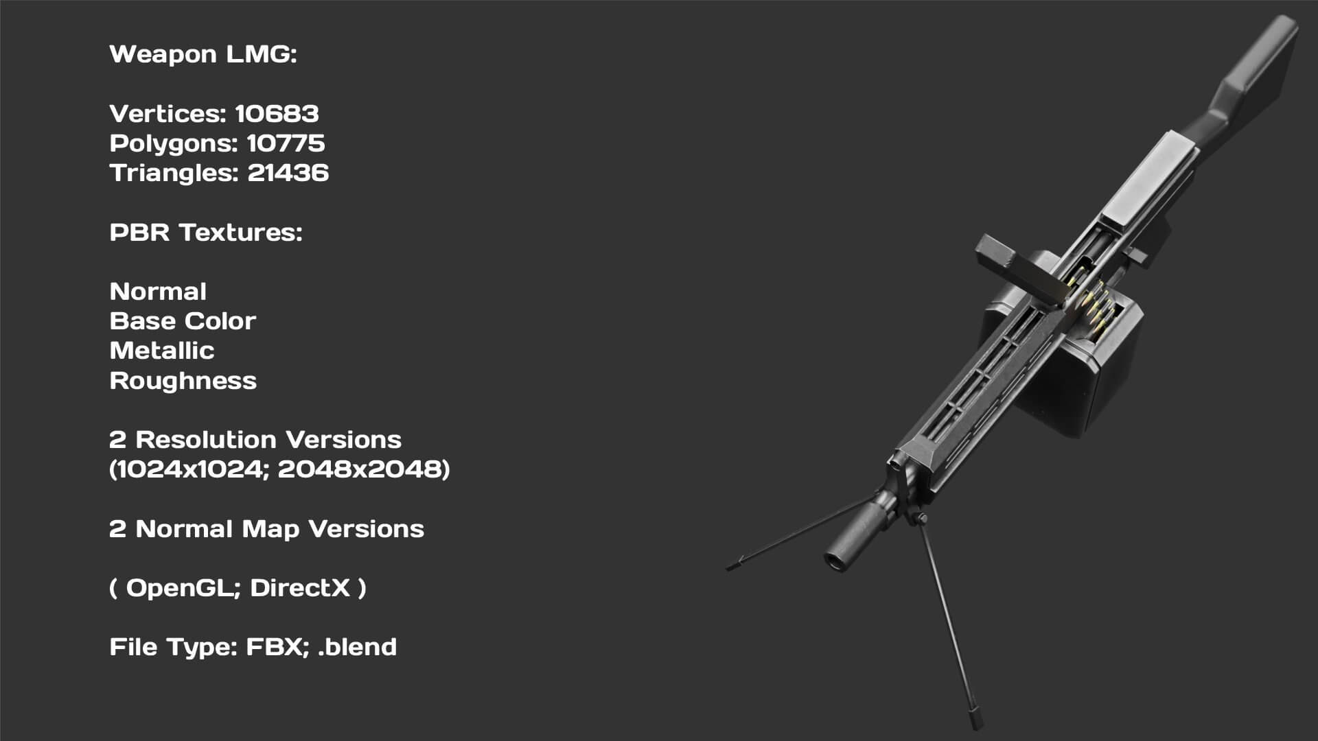 Military Rhino with Weapon LMG - 3D Model by Xronycle