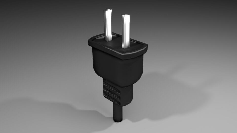 AC Power Plug Type A - 3D Model by Xtreme Studio
