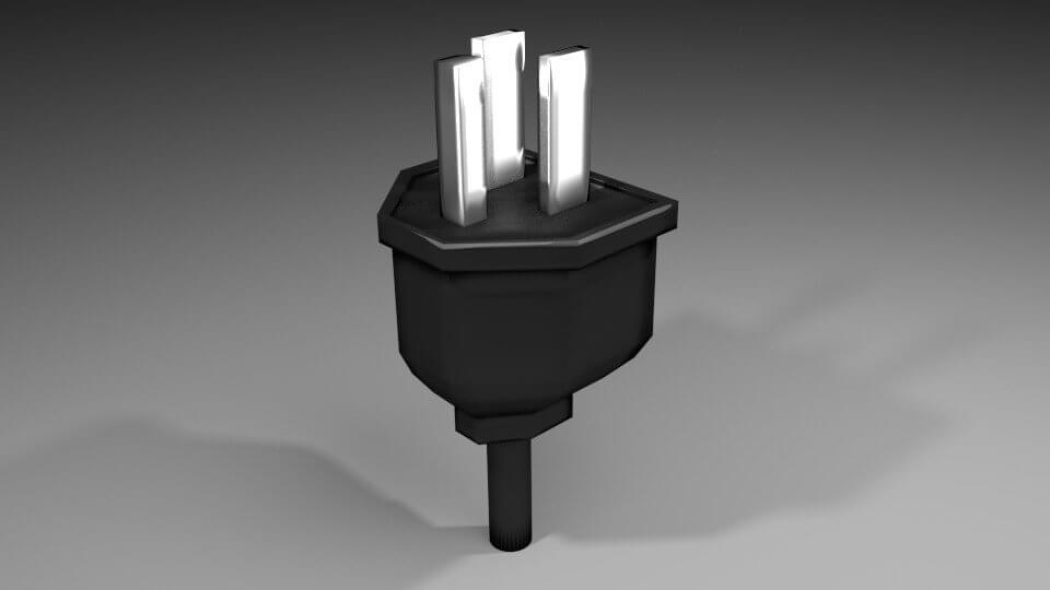 AC Power Plug Type B - 3D Model by Xtreme Studio