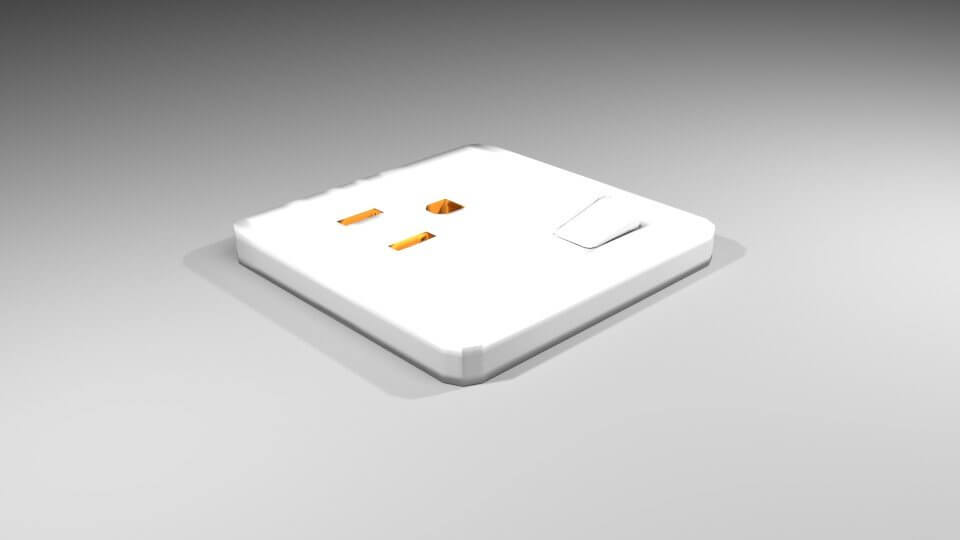 AC Power Socket Type B - 3D Model by Xtreme Studio