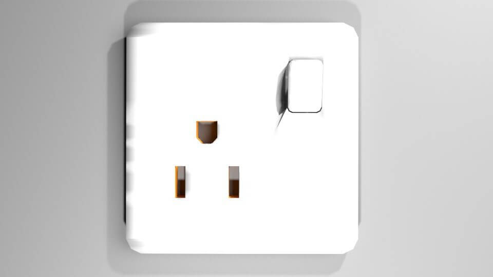 AC Power Socket Type B - 3D Model by Xtreme Studio