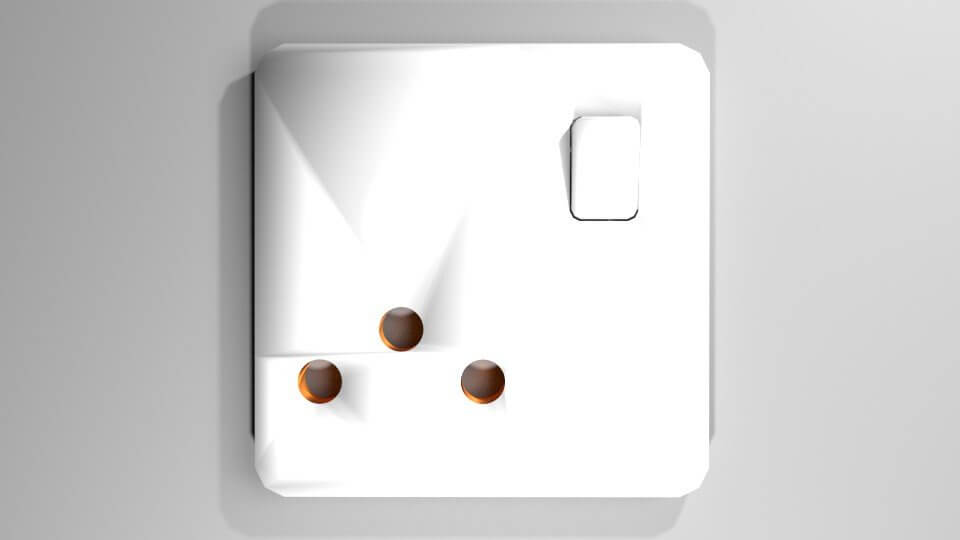 AC Power Socket Type J - 3D Model by Xtreme Studio