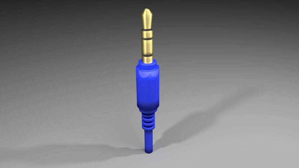 Audio Video Connector - Analog Blue 3D Model by Xtreme Studio