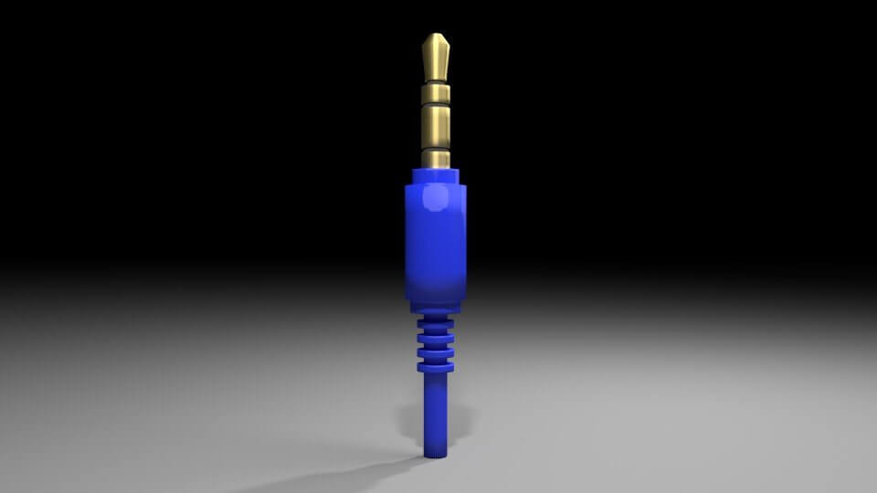Audio Video Connector - Analog Blue 3D Model by Xtreme Studio
