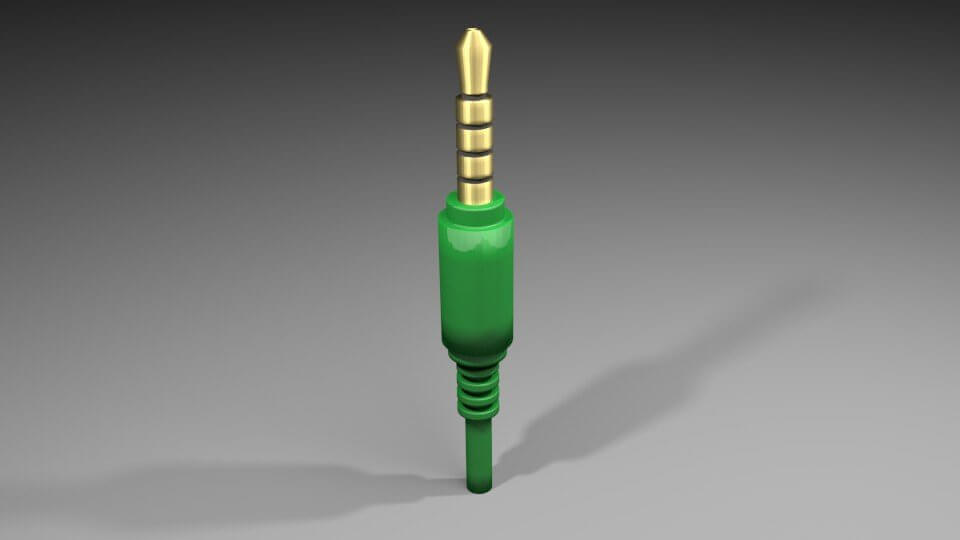 Audio Video Connector - Analog Green 3D Model by Xtreme Studio