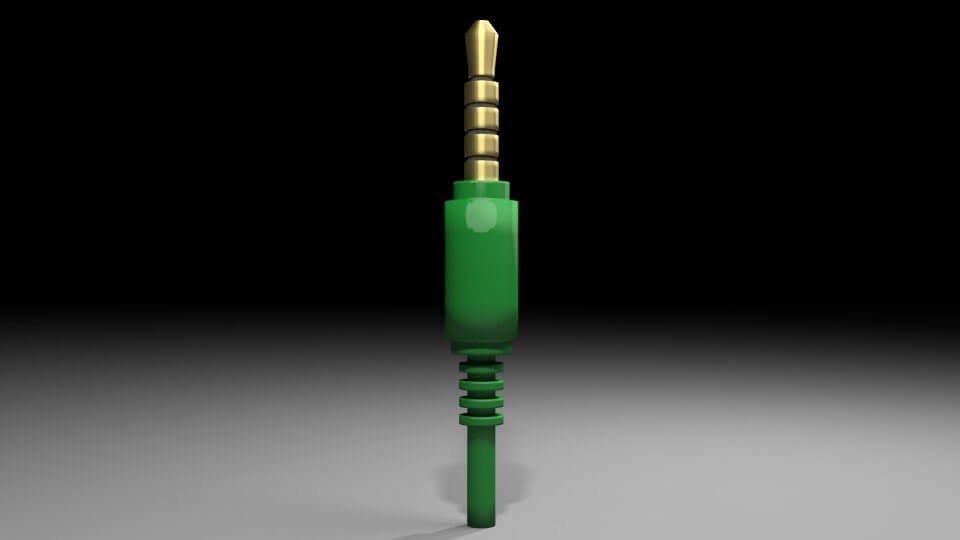 Audio Video Connector - Analog Green 3D Model by Xtreme Studio