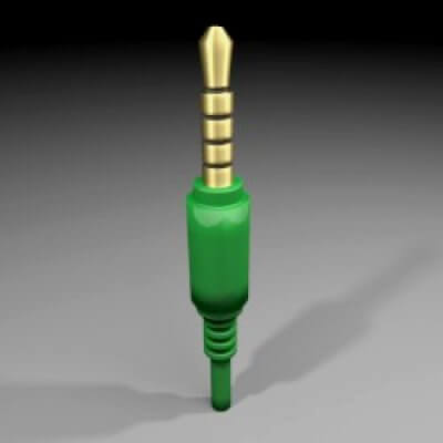 Audio Video Connector - Analog Green 3D Model by Xtreme Studio