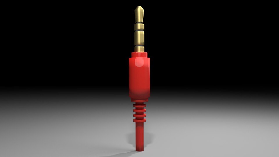 Audio Video Connector - Analog Red 3D Model by Xtreme Studio