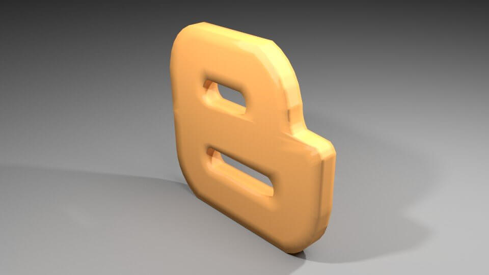 Blog Icon Logo - 3D Model by Xtreme Studio