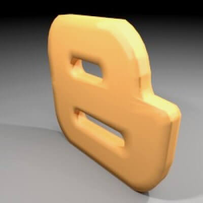 Blog Icon Logo - 3D Model by Xtreme Studio