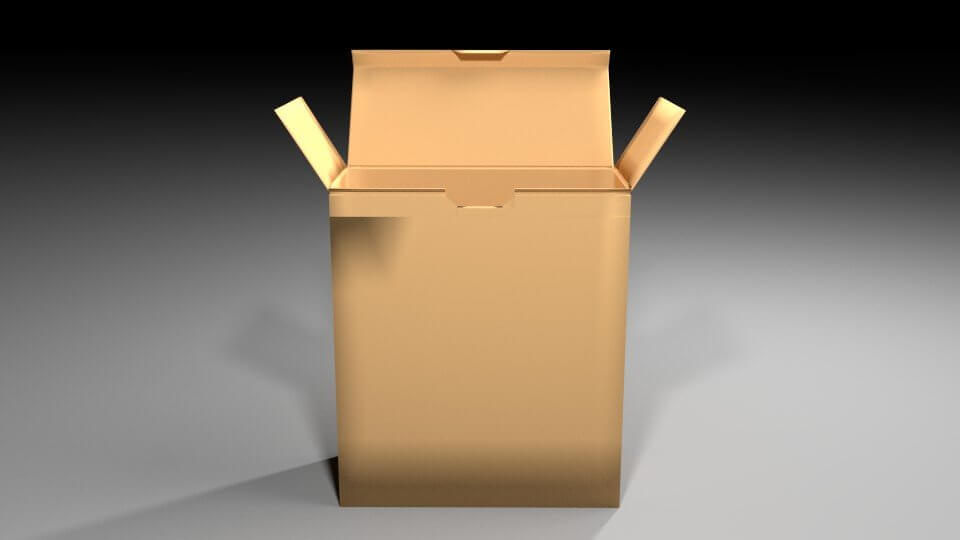 Cardboard Box Rectangular High - 3D Model by Xtreme Studio