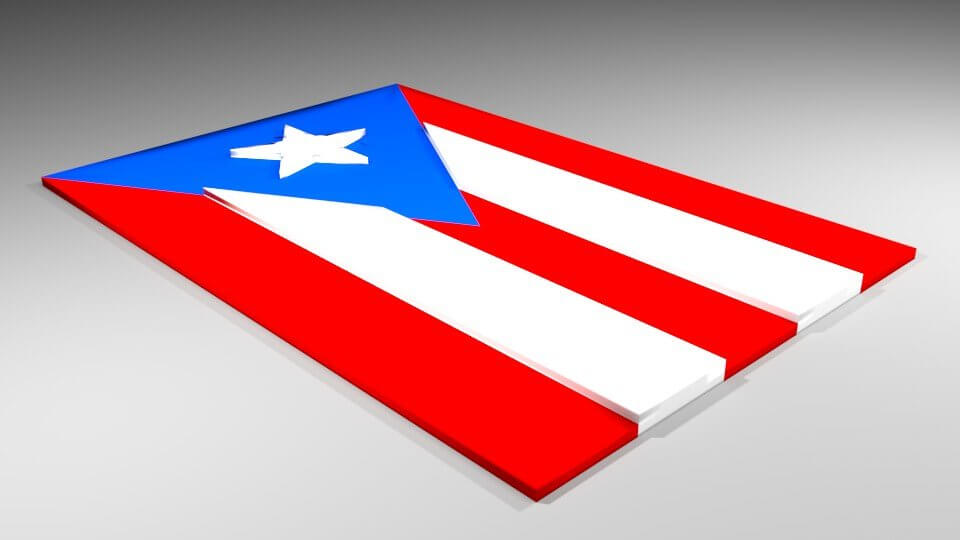 Flag - Puerto Rico 3D Model by Xtreme Studio
