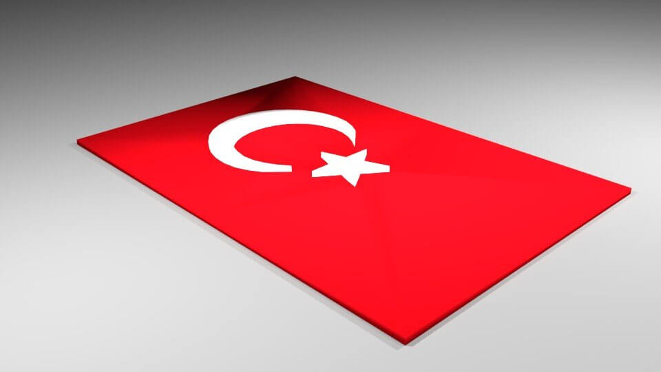 Flag - Turkey 3D Model by Xtreme Studio