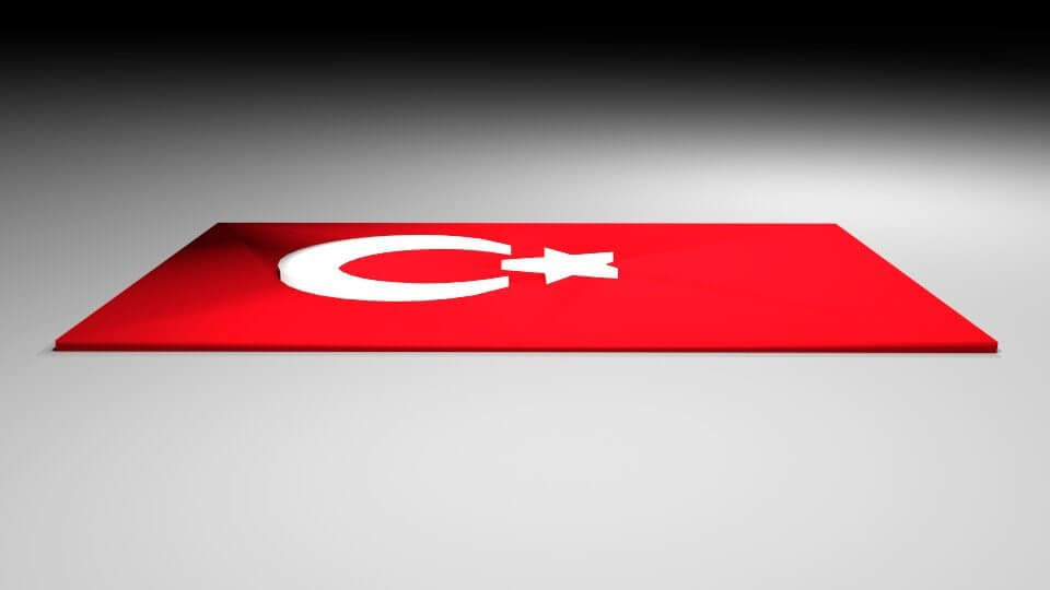 Flag - Turkey 3D Model by Xtreme Studio