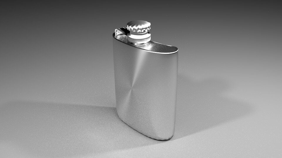 Hip Flask 7oz - 3D Model by Xtreme Studio