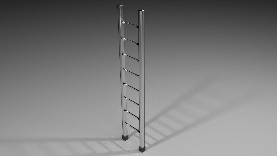 Ladder - Wall Straight 3D Model by Xtreme Studio
