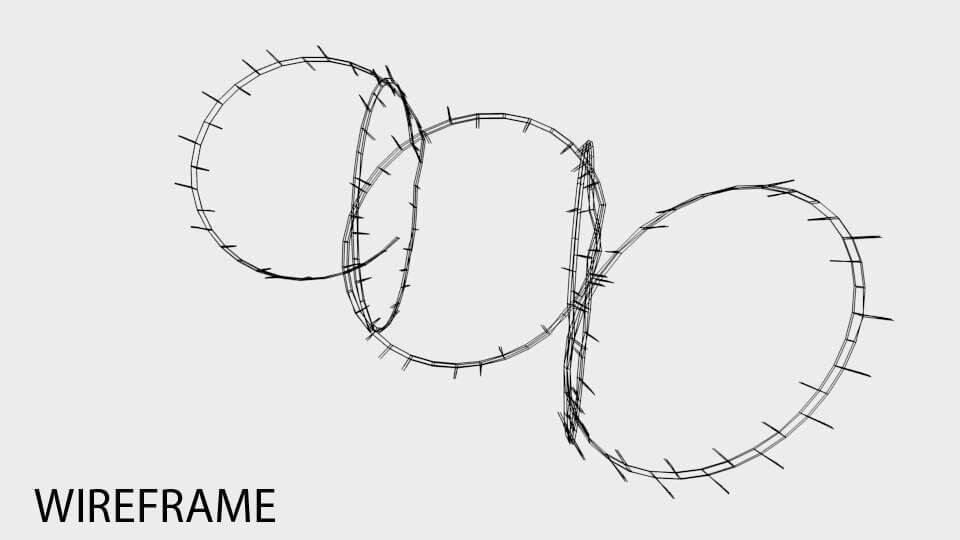 Military Barricade - Razor Wire 3D Model by Xtreme Studio