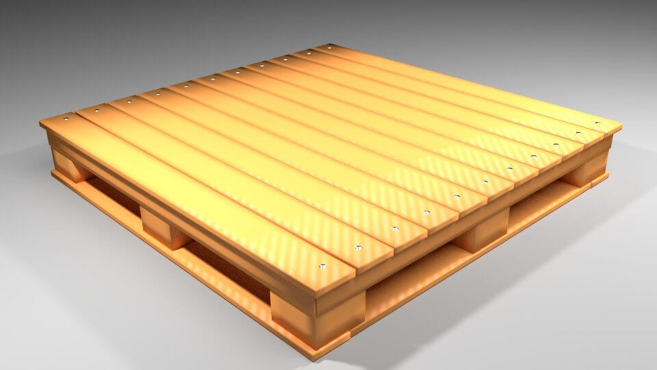 Pallet - Four Way Block 3D Model by Xtreme Studio