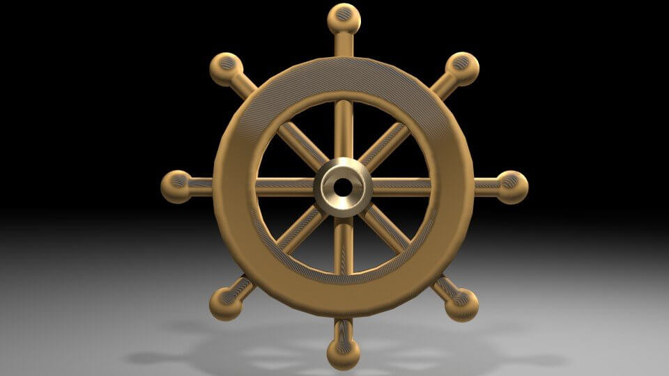 Ship Wheel 1 - 3D Model by Xtreme Studio