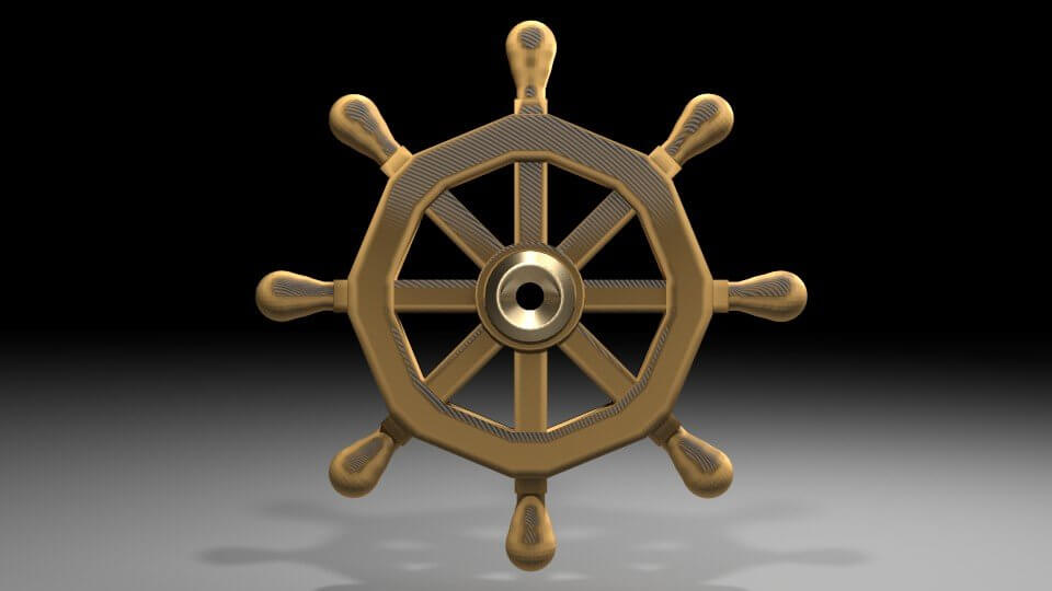 Ship Wheel 3 - 3D Model by Xtreme Studio