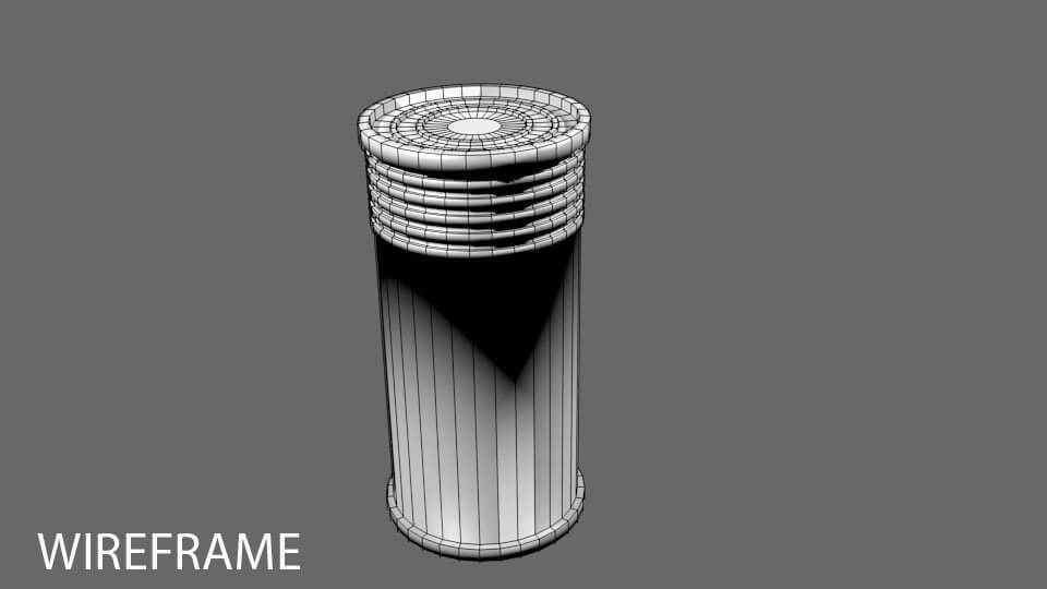 Tin Can Cylinder Tall - 3D Model by Xtreme Studio