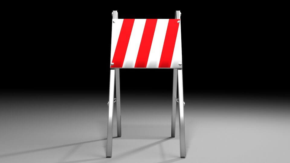 Traffic Barricade - A-Frame Type I 3D Model by Xtreme Studio