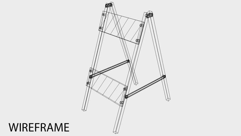 Traffic Barricade - A-Frame Type II 3D Model by Xtreme Studio