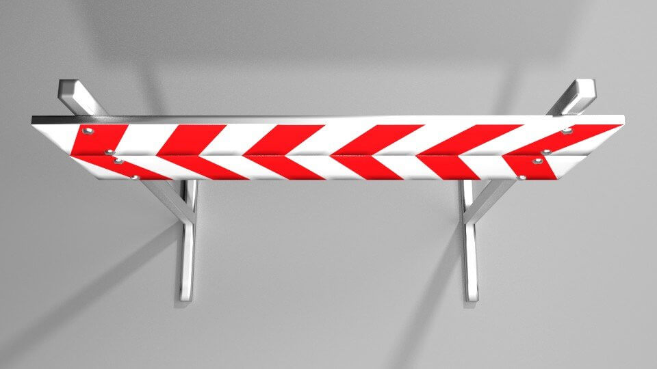 Traffic Barricade - Upright Type I 3D Model by Xtreme Studio