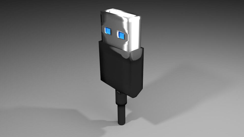 USB - Type A 3D Model by Xtreme Studio