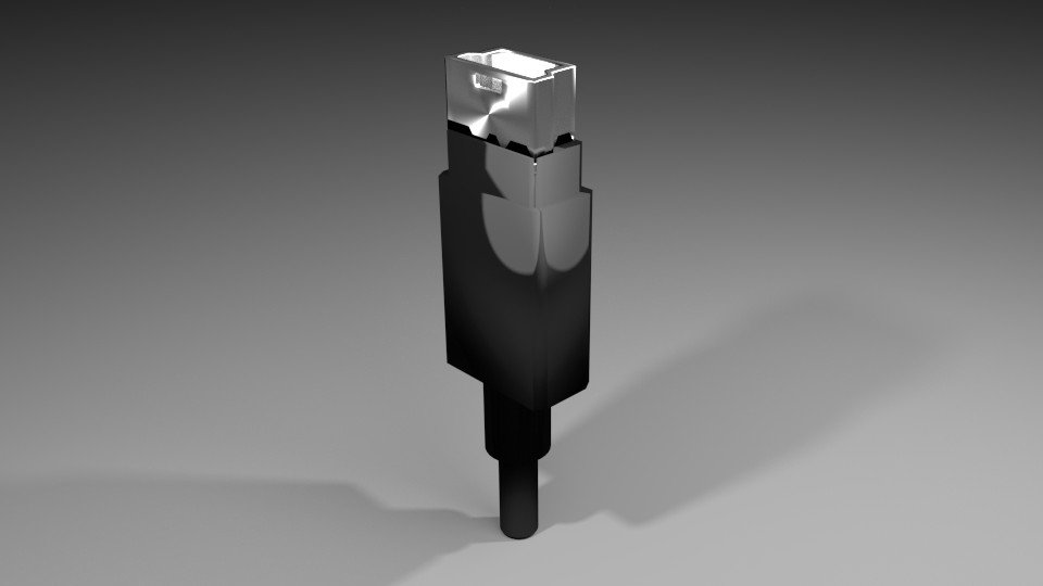 USB - Type B 3D Model by Xtreme Studio